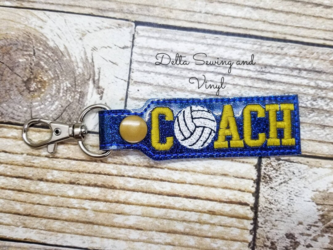 Volleyball Coach Keychain, Coach Key Fob, Volleyball Coach Gift, High ...