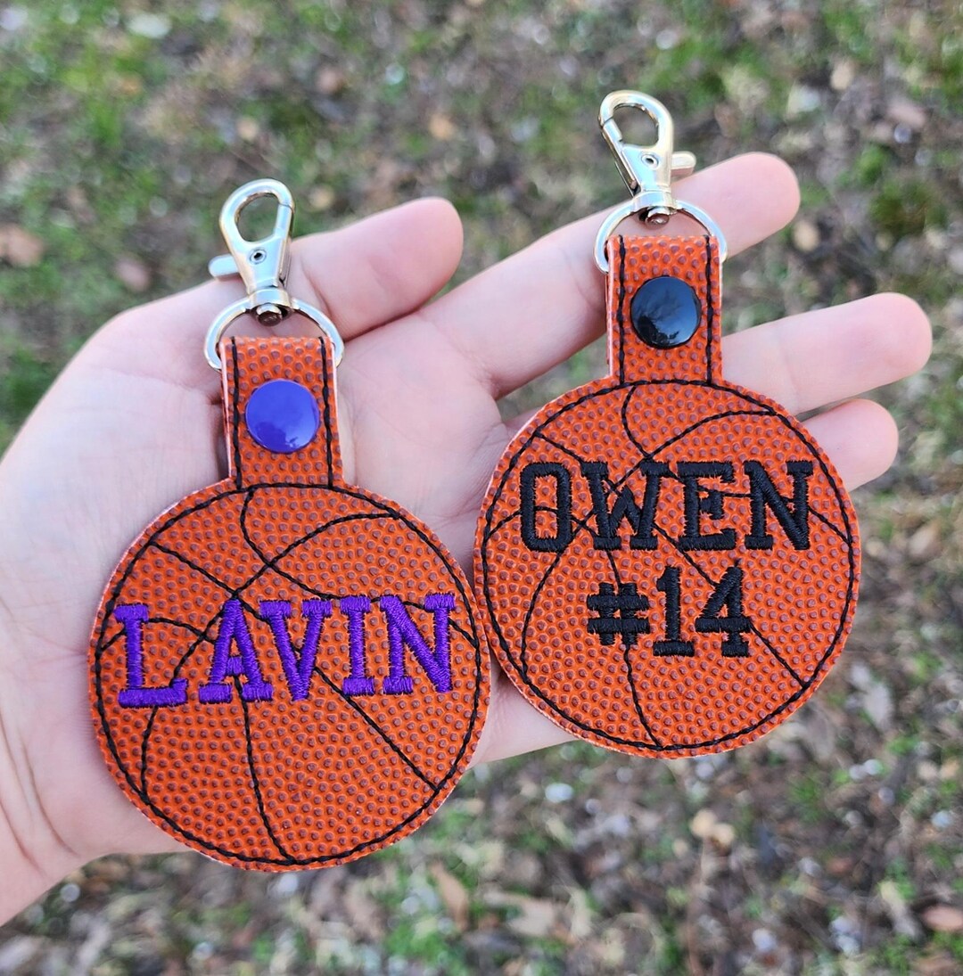 Basketball Keychain, Basketball Team Key Fob, Basketball Accessory ...