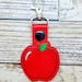 Apple Keychain, Apple Key Fob, Teacher Gift, Apple Charm, Apple Zipper ...