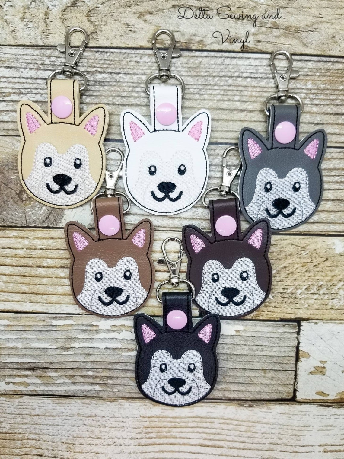 Husky Keychain Husky Key Fob Husky Charm Husky Zipper Pull - Etsy