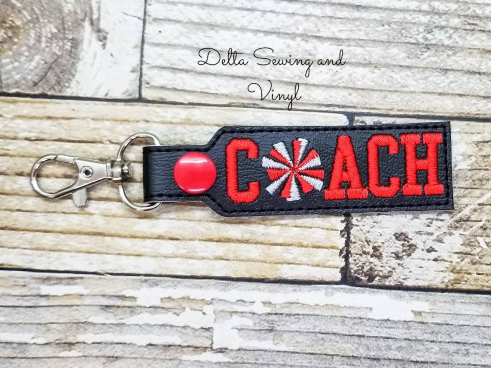 Cheer Coach Keychain, Cheerleading Key Fob, Cheerleader Coach Gift ...