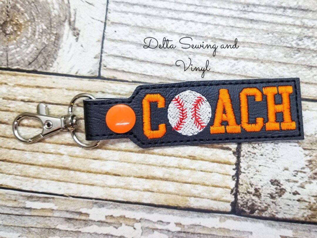 Baseball Coach Keychain, Coach Key Fob, High School Baseball Keychain ...