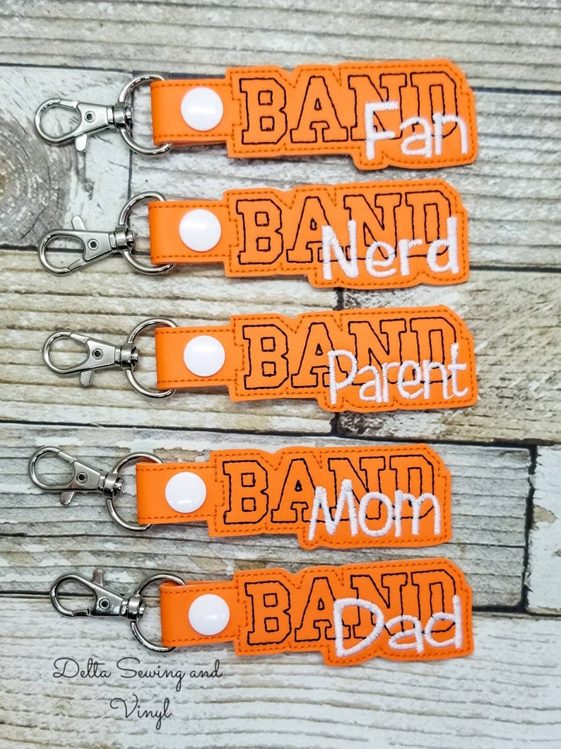 Band Mom Keychain Band Dad Key Fob Marching Band Charm | Etsy