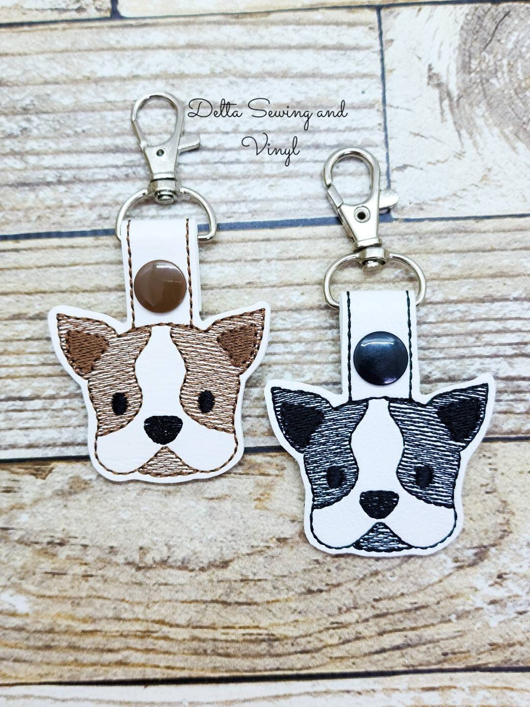 Boston Terrier Keychain, Boston Terrier Key Fob, Dog, Rescue, Labrador ...