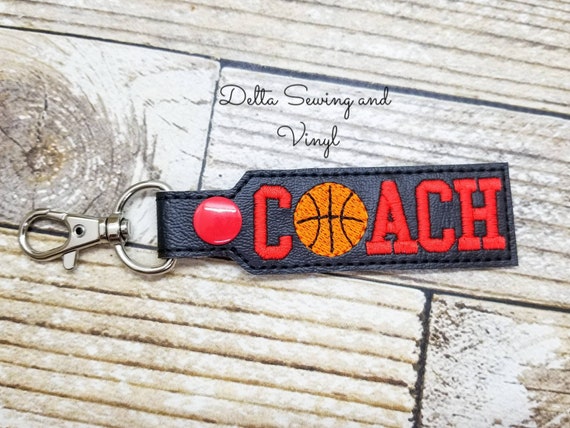Basketball Coach Keychain Basketball Key Fob Basketball | Etsy