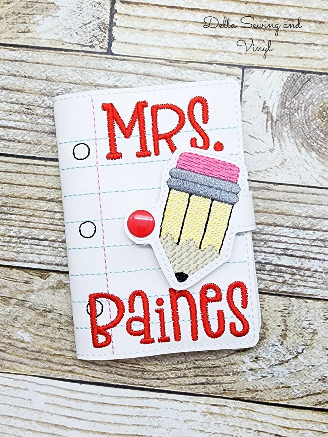 Personalized Notebook Holder, Mini Notebook Cover, Pencil Composition ...