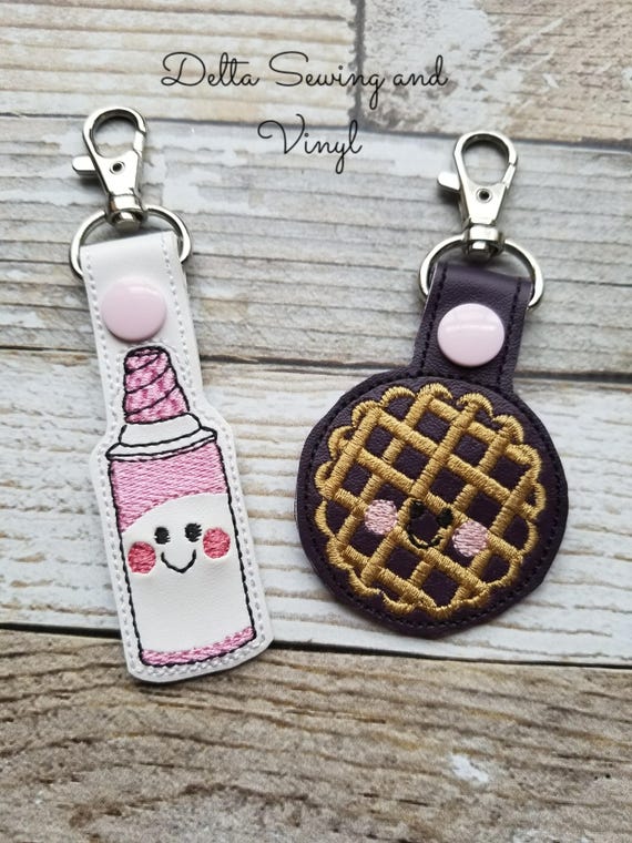 Pie and Whipped Cream BFF Keychain BFF Key Fob Pie and | Etsy