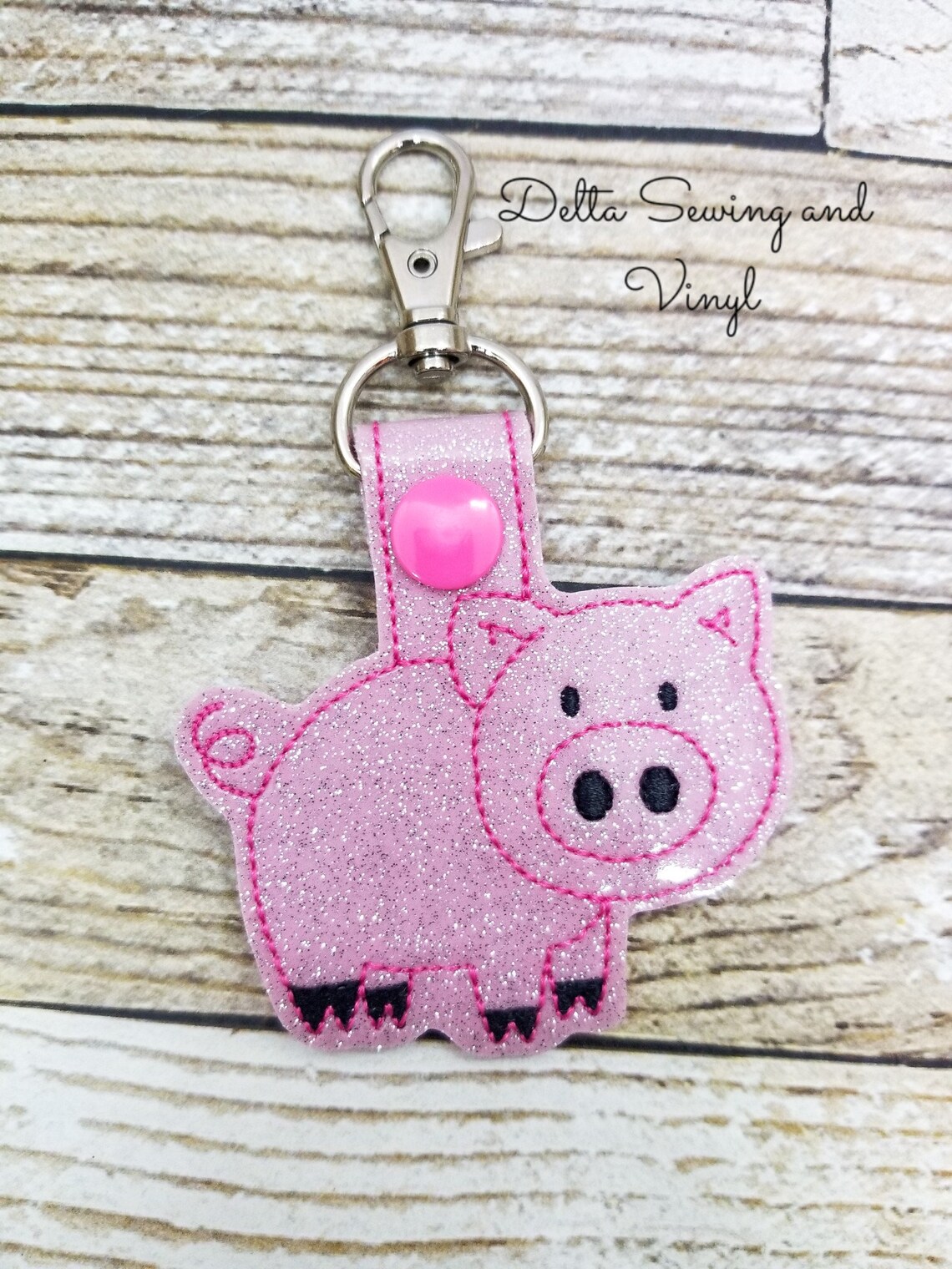 Pig Keychain Pig Key Fob Farm Animals Barn Key Fob | Etsy