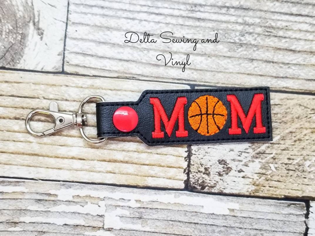 Basketball Mom Keychain, Basketball Key Fob, Basketball Mom Key Fob ...