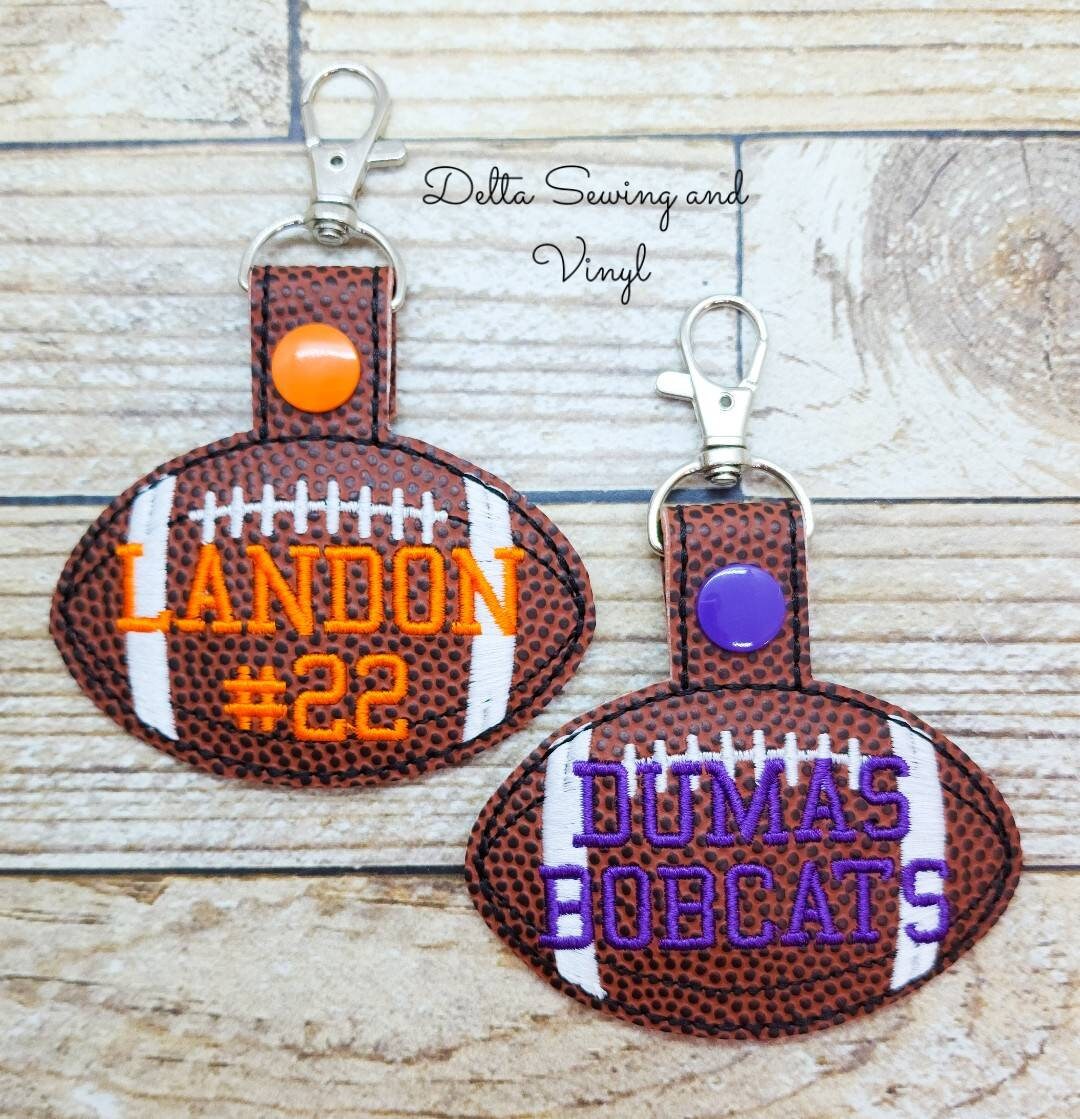 Football Keychain, Football Team, Football Team Bag Tag, Football Bag ...