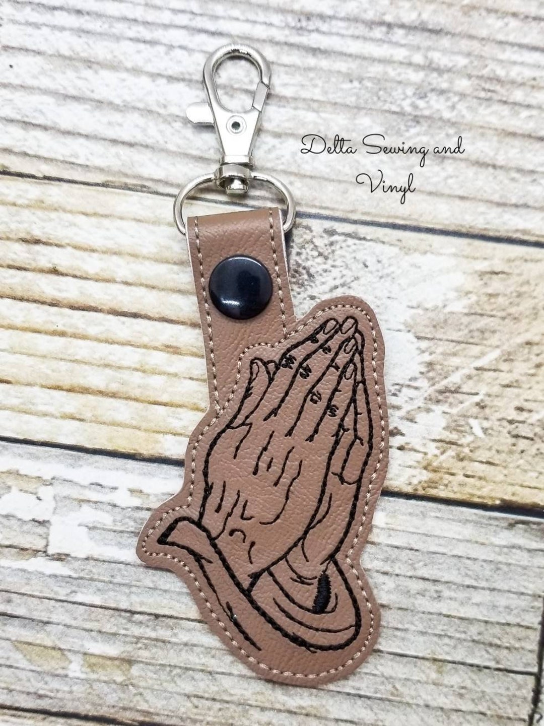 Praying Hands Keychain, Christian Key Fob, Prayer Charm, Religious ...