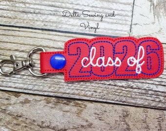 Class of 2027 Keychain, Graduation Gift for Senior 2027, Embroidered ...