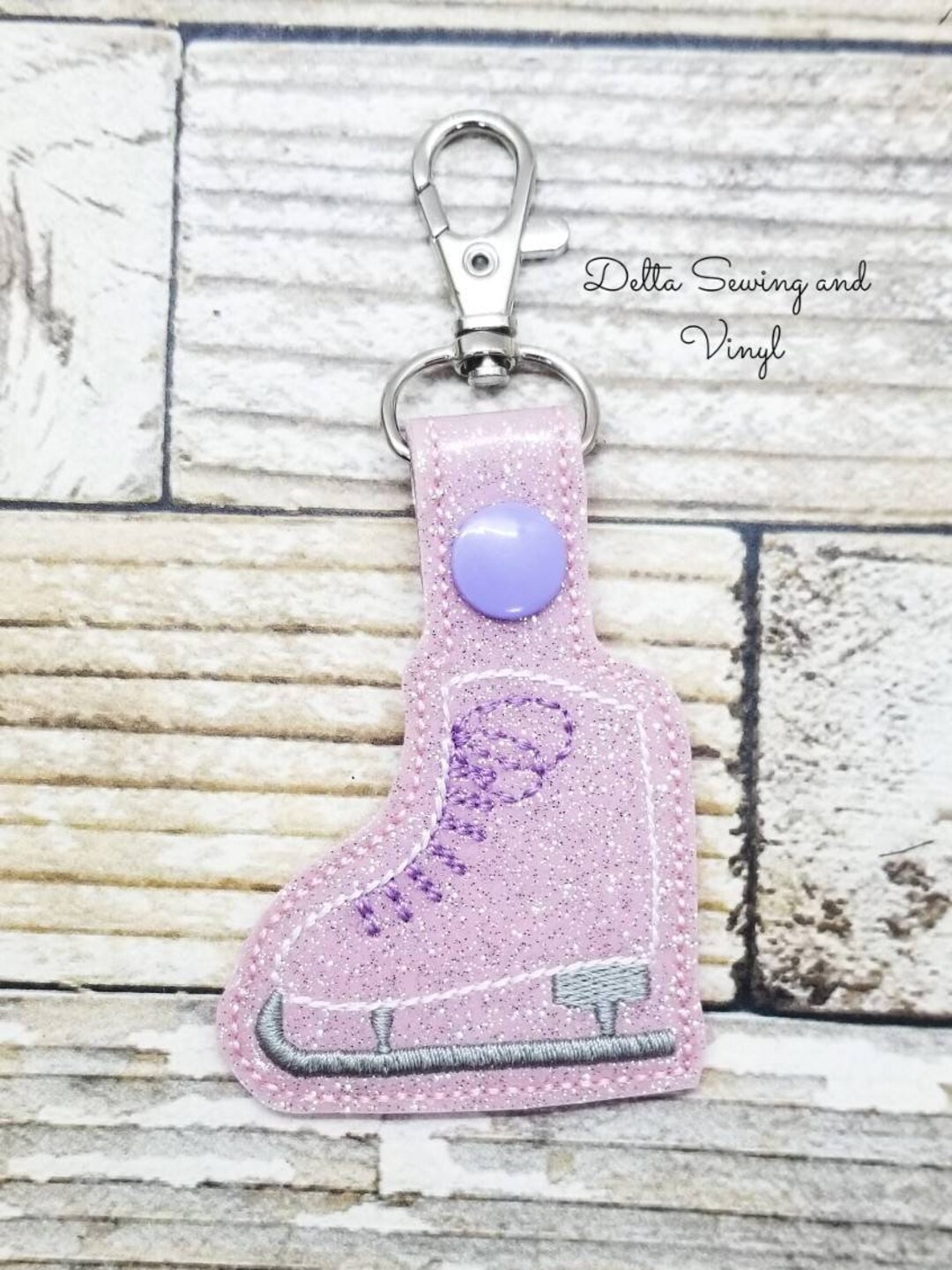 Ice Skate Keychain, Figure Skating Keychain, Ice Skate Key Fob, Figure ...