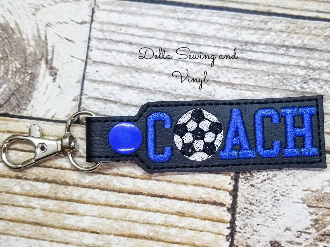 Soccer Coach Keychain, Coach Key Fob, High School Soccer Keychain ...