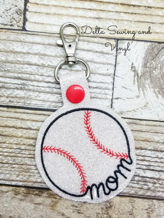 Baseball/softball Mom Keychain Baseball Key Fob Sports Mom - Etsy