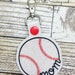 Baseball/softball Mom Keychain, Baseball Key Fob, Sports Mom Keychain ...