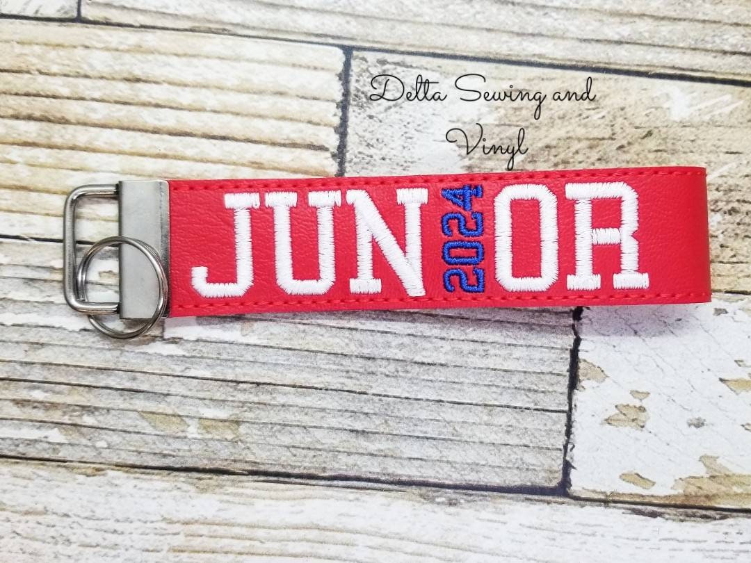 Junior Wristlet Keychain, Class of 2024 Keychain, High School Senior ...