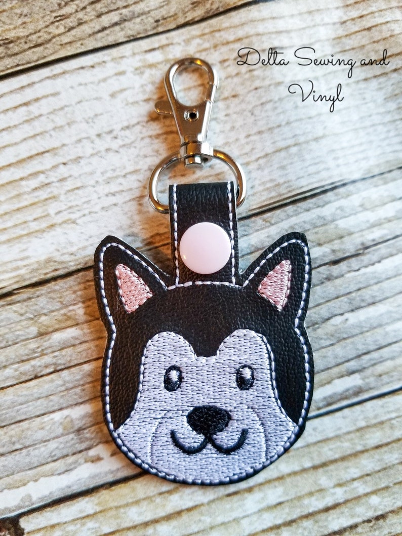 Husky Keychain Husky Key Fob Husky Charm Husky Zipper Pull | Etsy