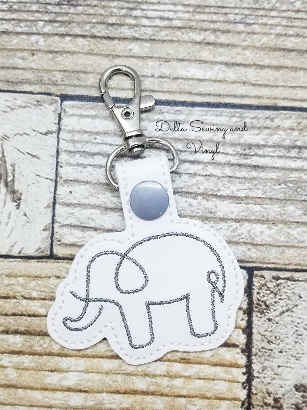 Elephant Keychain Elephant Key Fob Safari Keychain Animal | Etsy