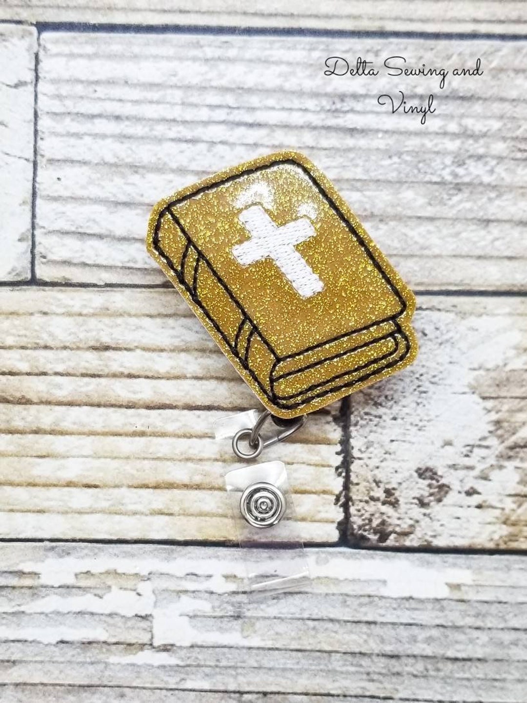 Holy Bible Id Badge Reel, Exercise Faith Badge, Christian Work Badge ...