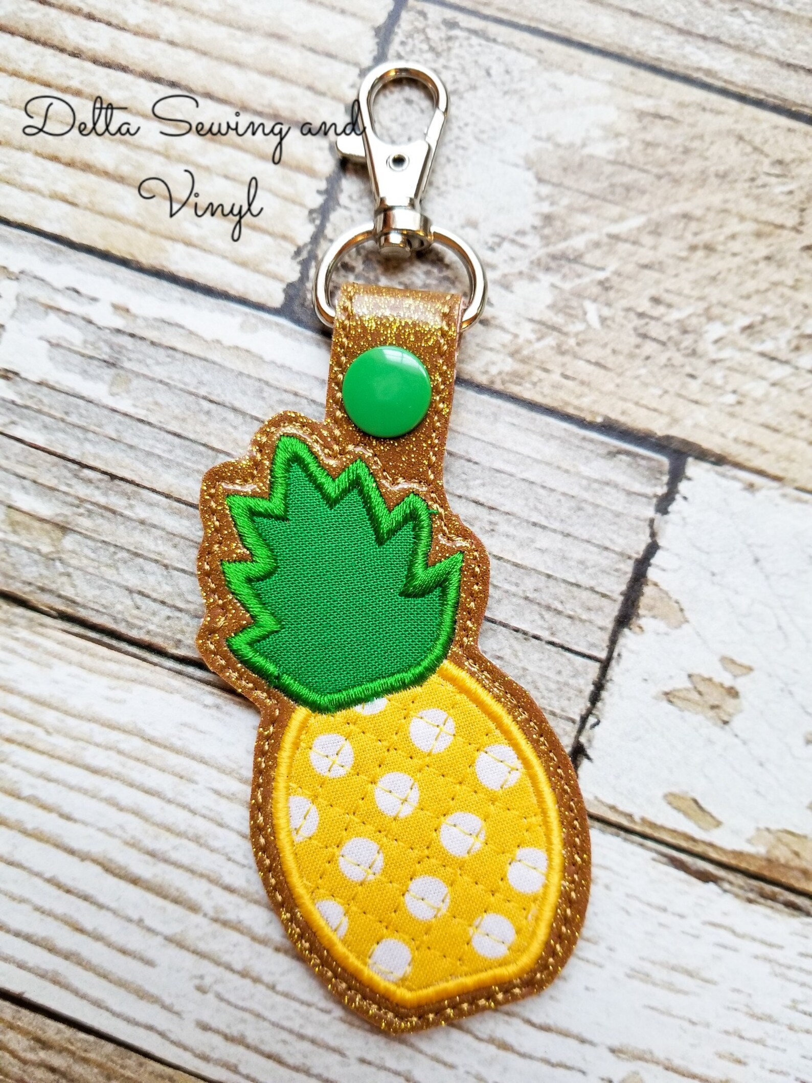 Pineapple Keychain Pineapple Snap Tab Pineapple Key Fob | Etsy