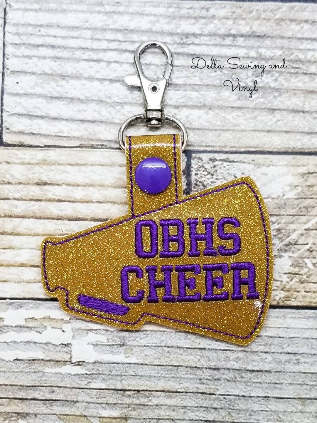 Cheerleading Keychain Megaphone Key Fob Cheer Accessory - Etsy