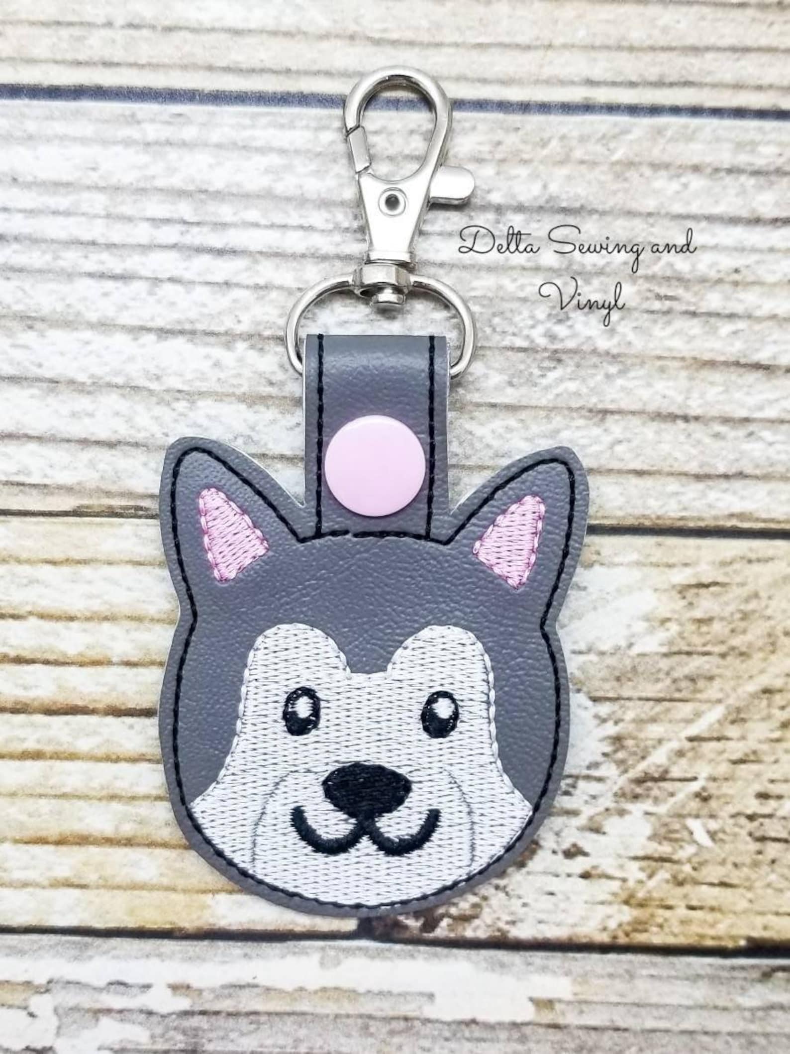 Husky Keychain Husky Key Fob Husky Charm Husky Zipper Pull - Etsy