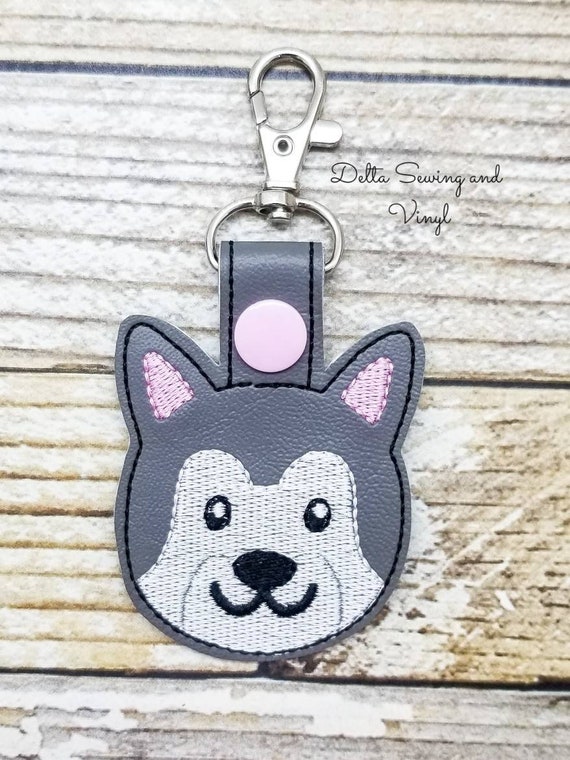Husky Keychain Husky Key Fob Husky Charm Husky Zipper Pull | Etsy