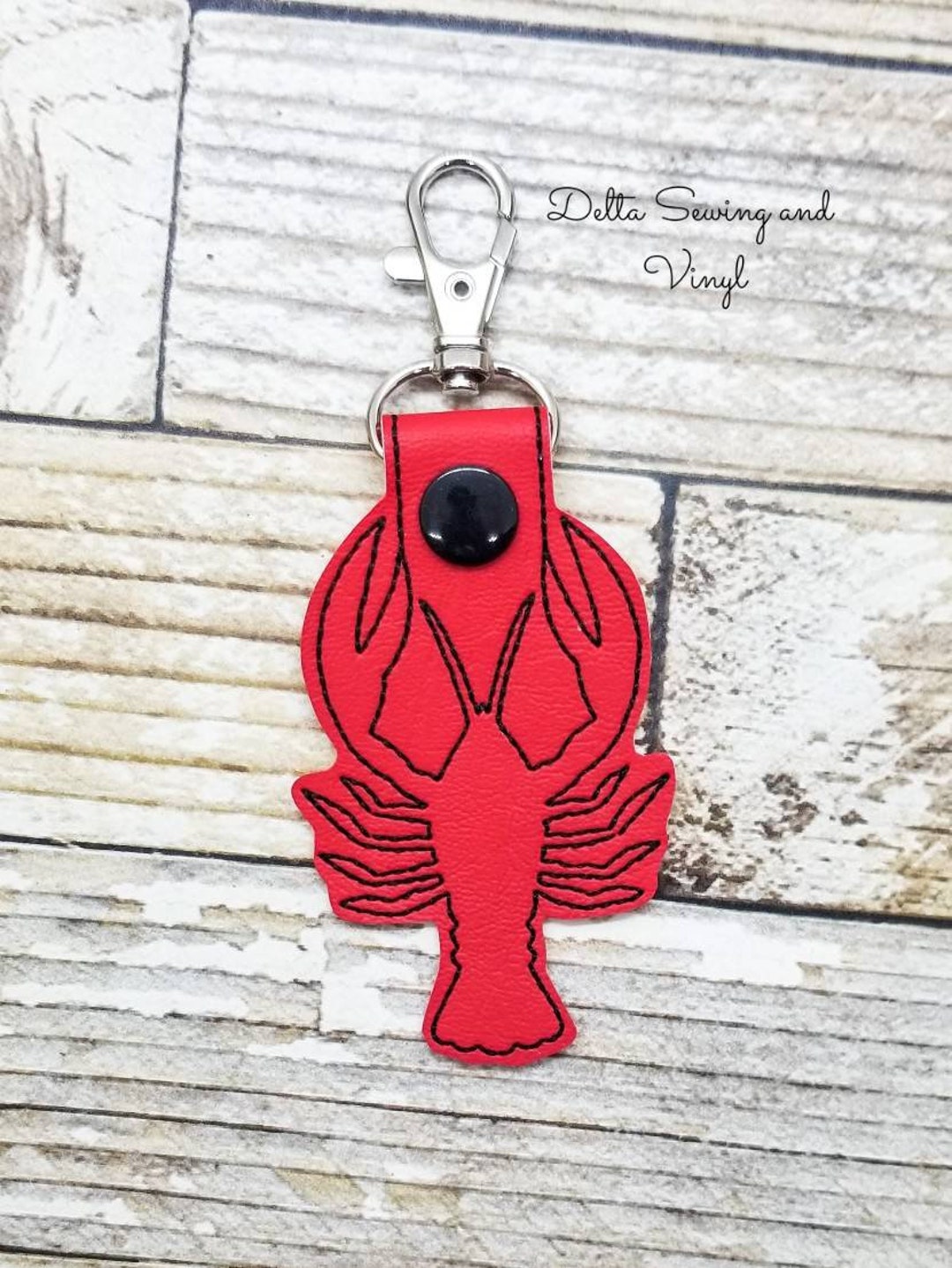 Crawfish Keychain, Crawdad Charm, Mud Bug Key Fob, Louisiana Crawfish ...