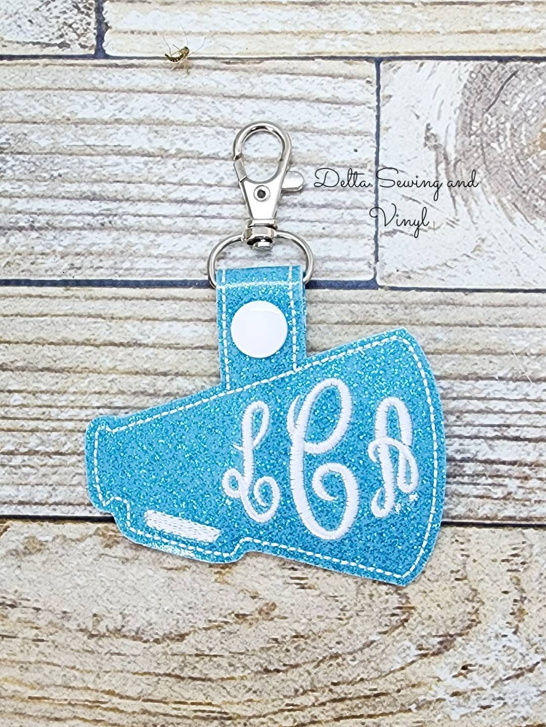 Cheerleading Keychain, Megaphone Key Fob, Cheer Accessory, Cheer ...