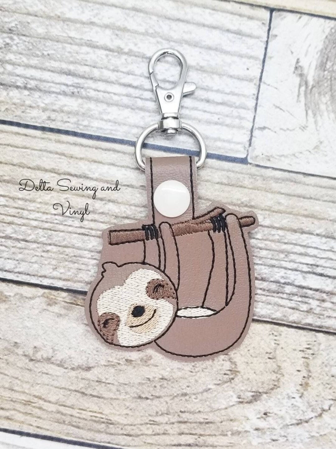 Sloth Keychain, Sloth Key Fob, Animal Charm, Sloth Zipper Pull - Etsy