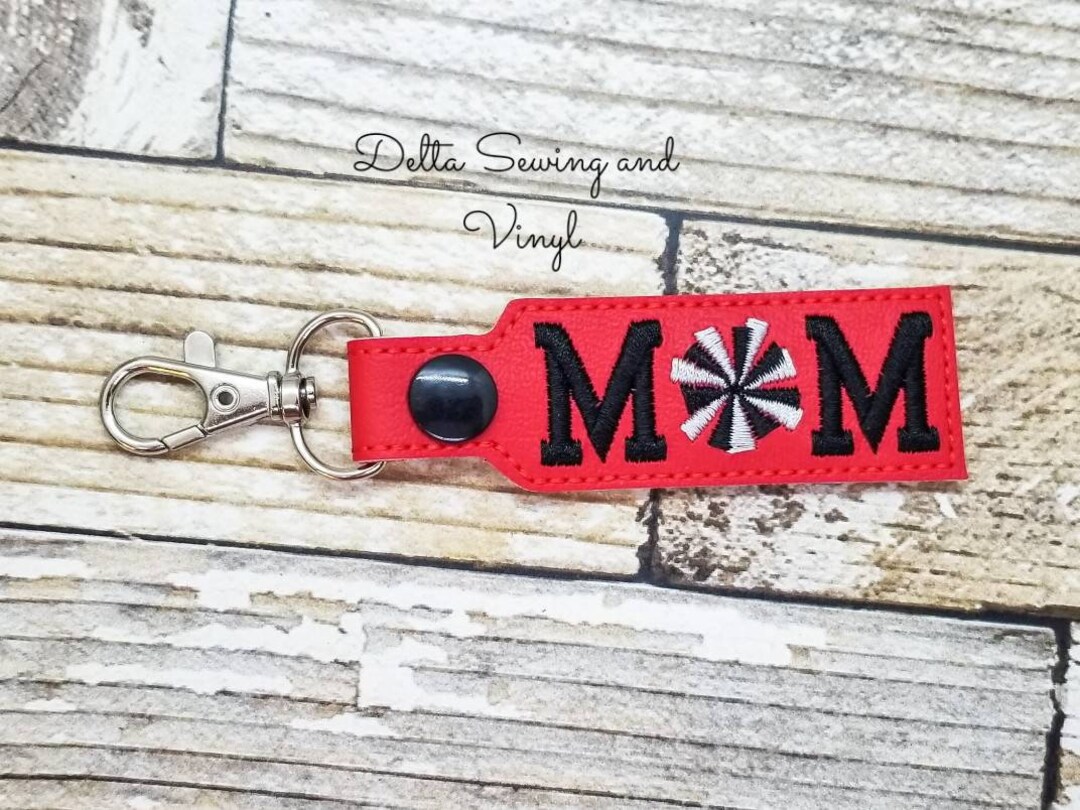 Cheer Mom Keychain, Cheer Key Fob, Cheerleading Mom Key Fob, Cheer Mom ...