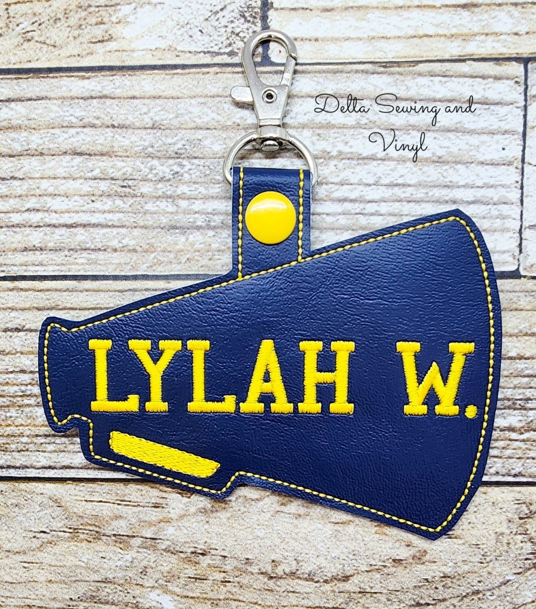 XL Cheerleading Keychain, Megaphone Key Fob, Cheer Accessory, Cheer ...