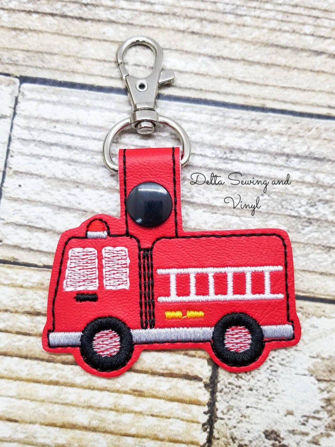 Fire Truck Keychain, Firefighter Key Fob, Fireman Backpack Zipper Pull ...