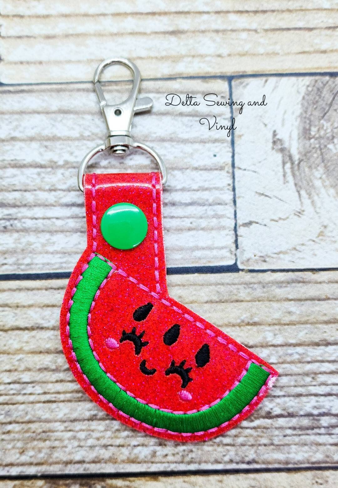 Watermelon Key Fob, Watermelon Keychain, Summer Charm, Fruit Zipper ...