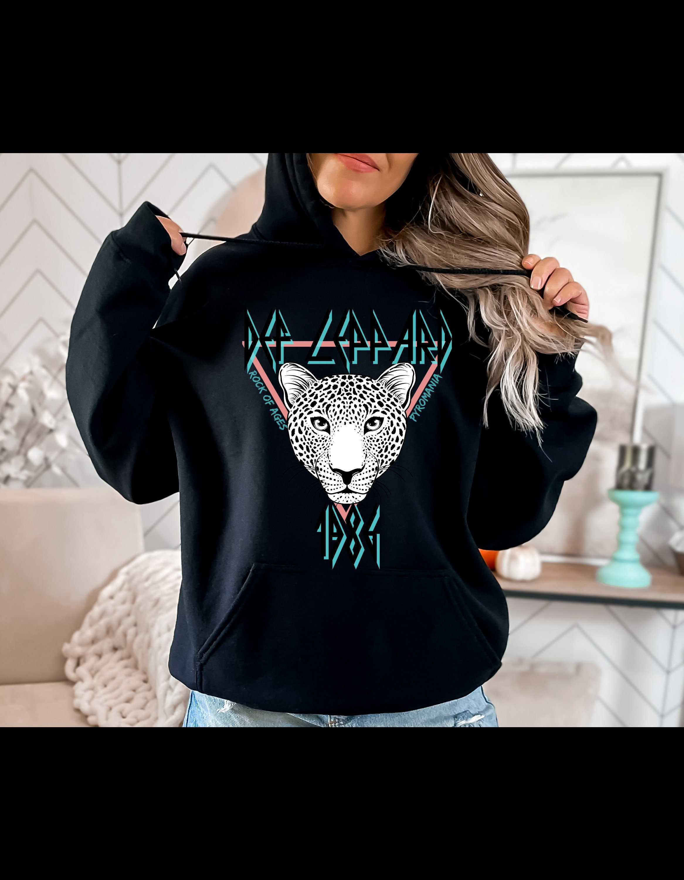 Def Leppard Retro 1986 PNG Concert Tee DIY, Rock Tee, Def Leppard PNG ...