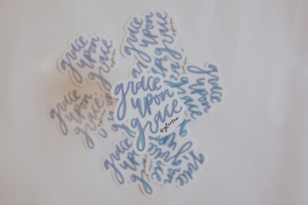Grace Upon Grace Waterbottle Sticker - Etsy