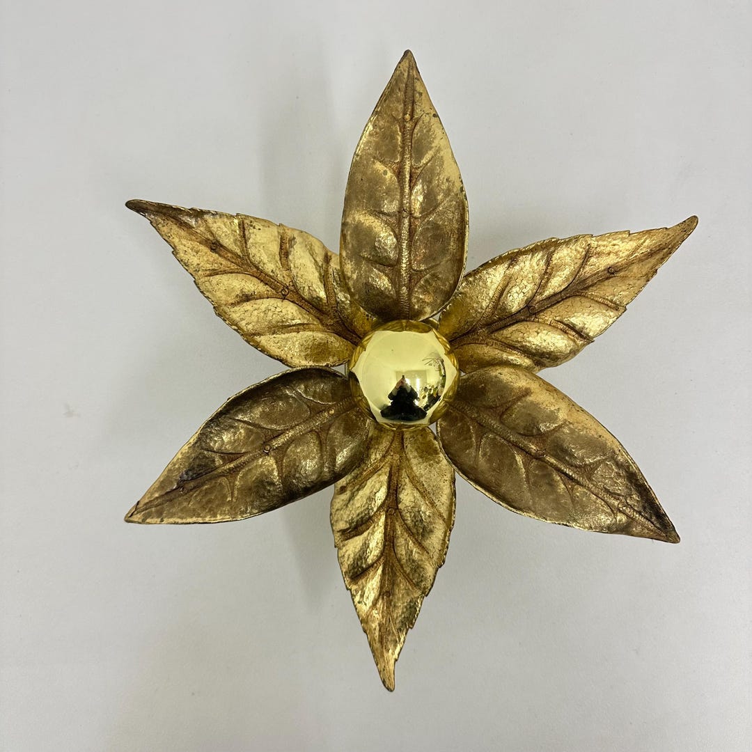 Vintage Flower Light by Willy Daro for Massive Lighting, Belgium 1970s ...