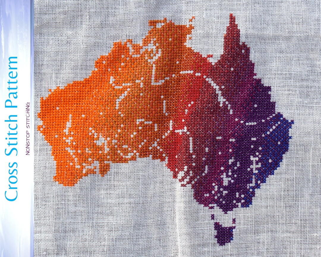Australia Kangaroo Cross Stitch Pattern Wildlife Cross Stitch World ...