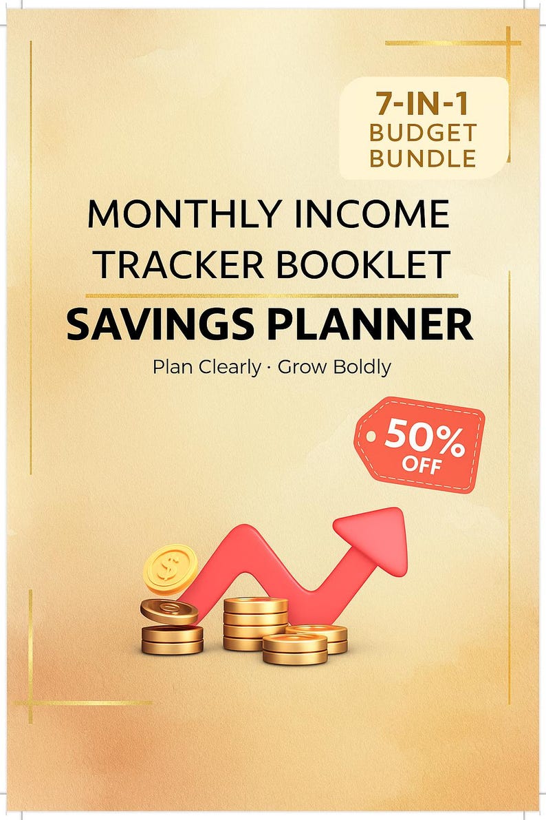 Monthly Income Tracker - Printable Budget Planner PDF | Income Log ...