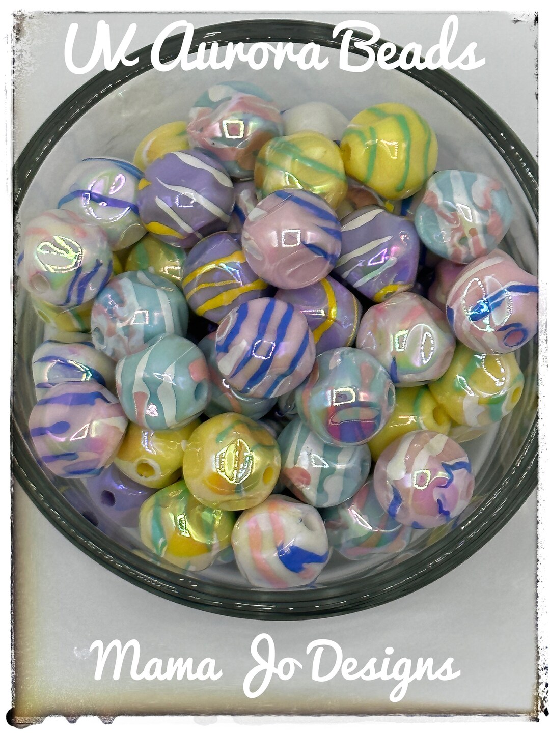 UV Aurora Hand Painted Beads - Etsy