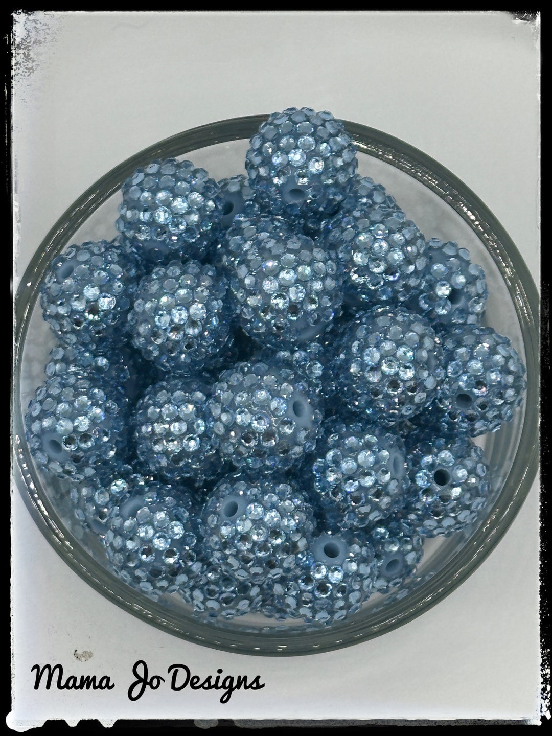 Light Blue Rhinestone Beads - Etsy