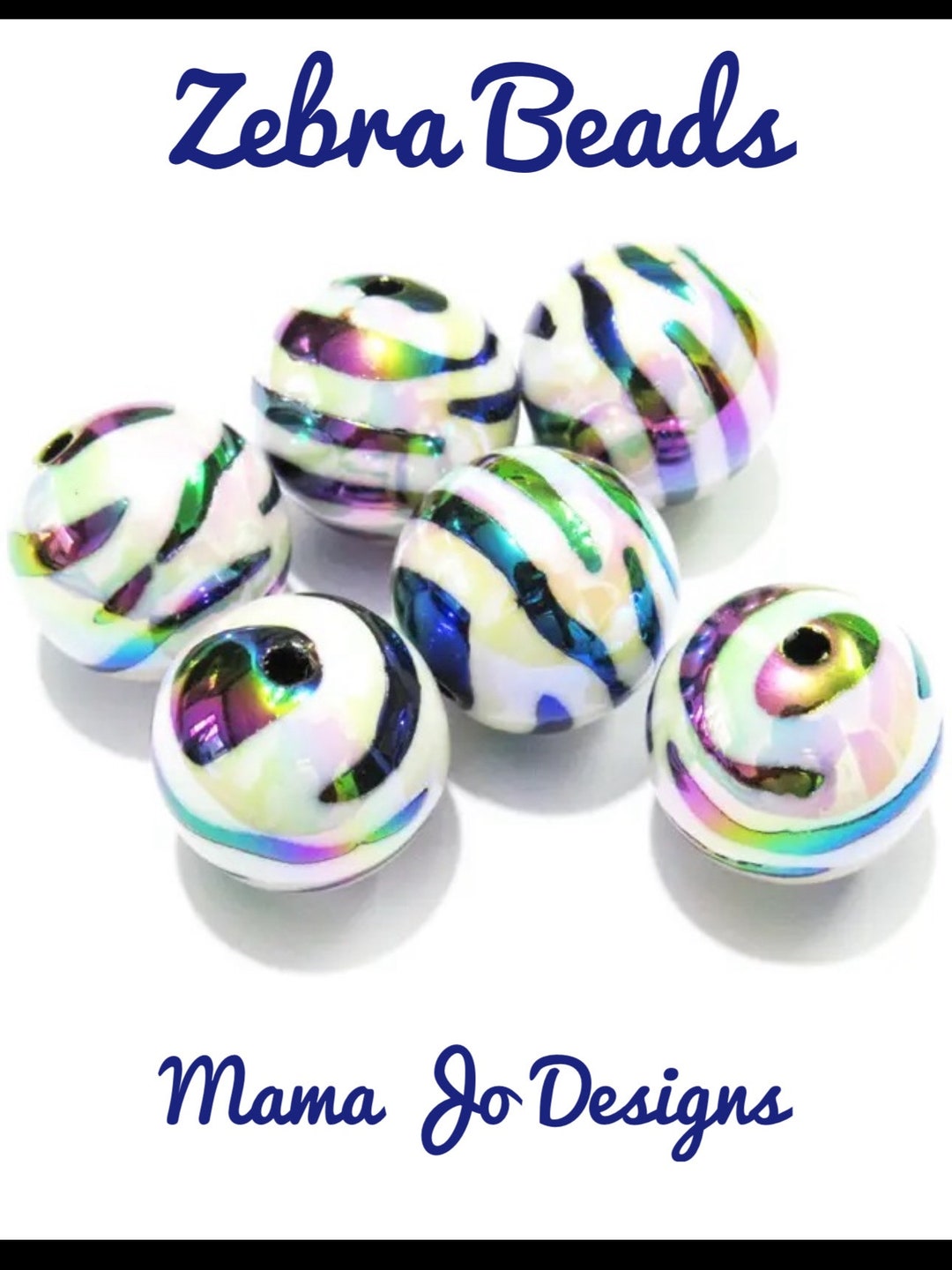 Zebra UV & AB Beads - Etsy