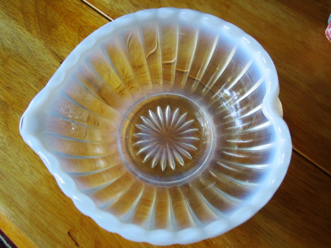Beautiful Opalescent Glass Bowl - Etsy