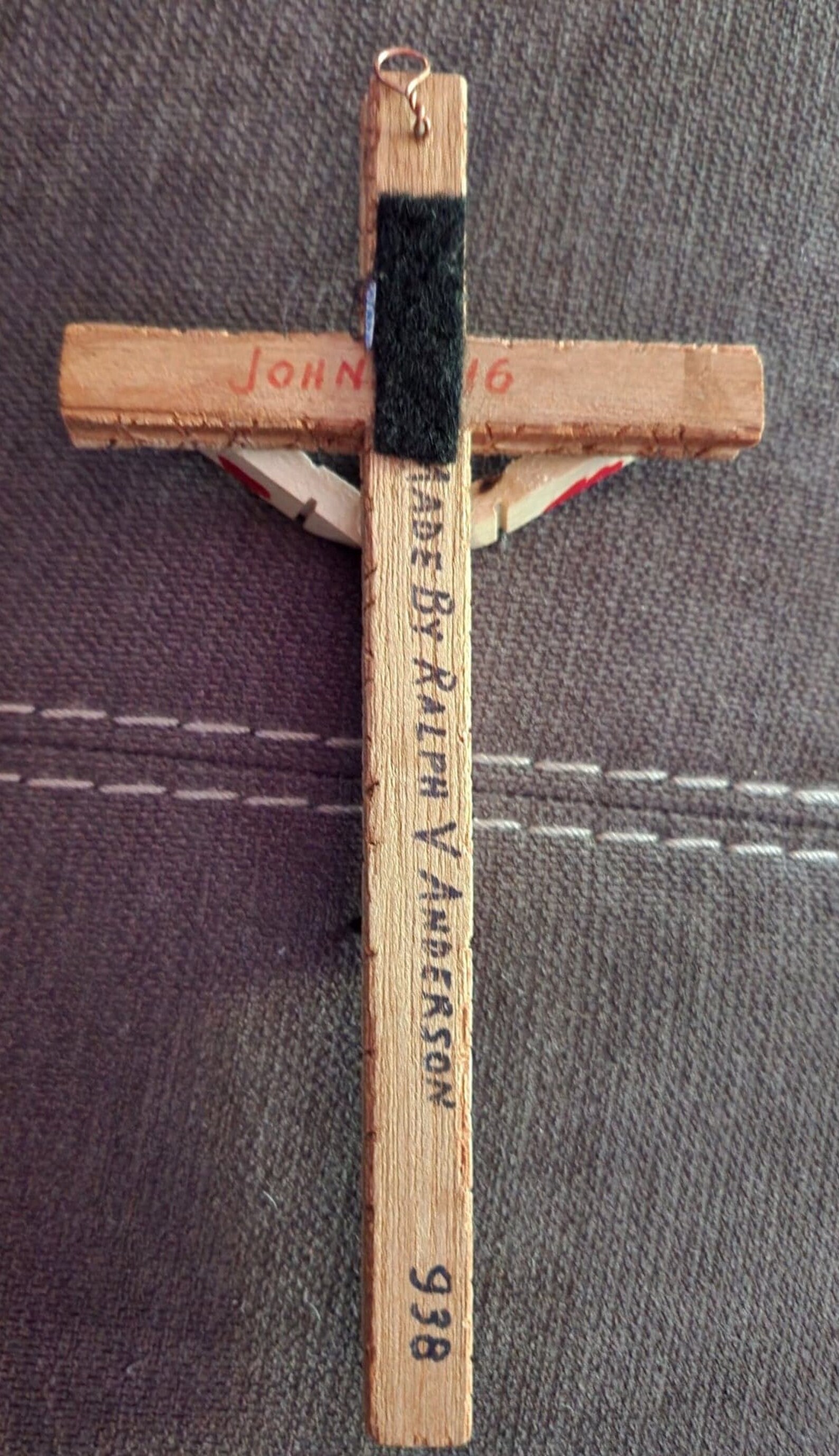 Vintage Folk Art Clothespin Crucifix, Signed by Artist - Etsy