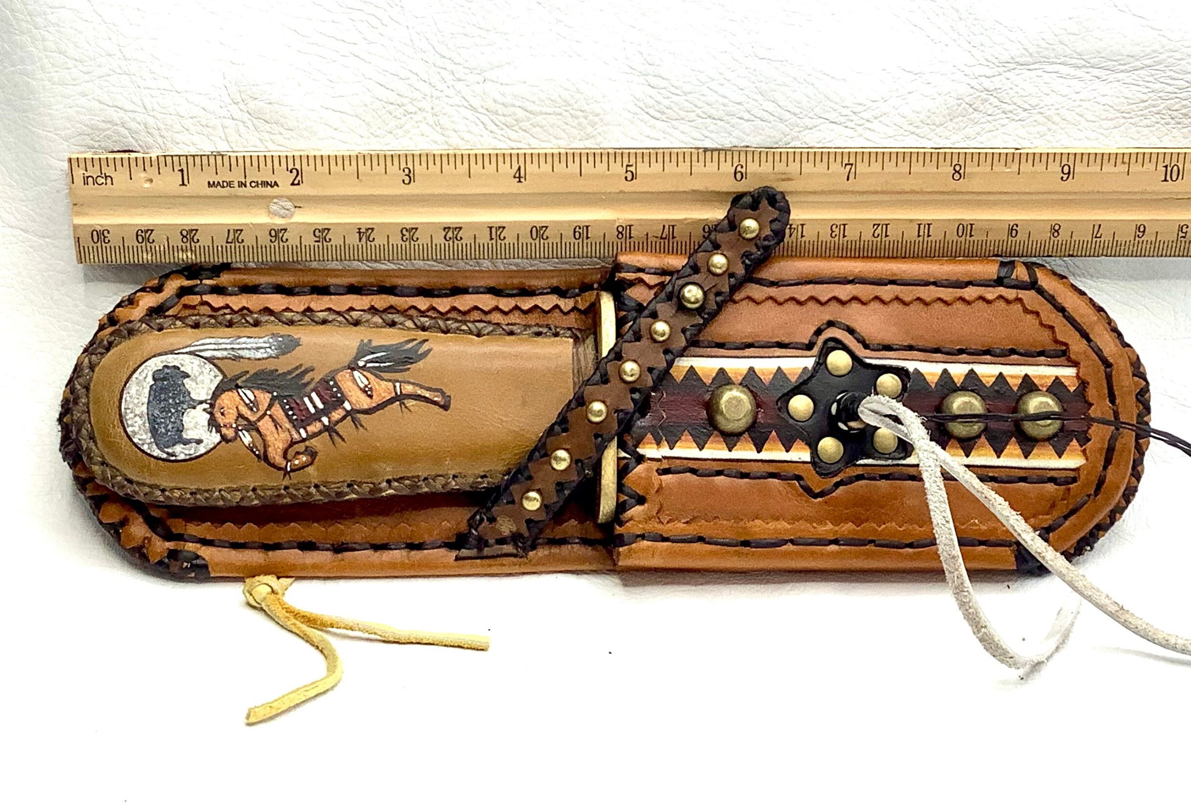 Custom Dagger Horse Knife, Hand Made Bison Leather Sheath, Native ...