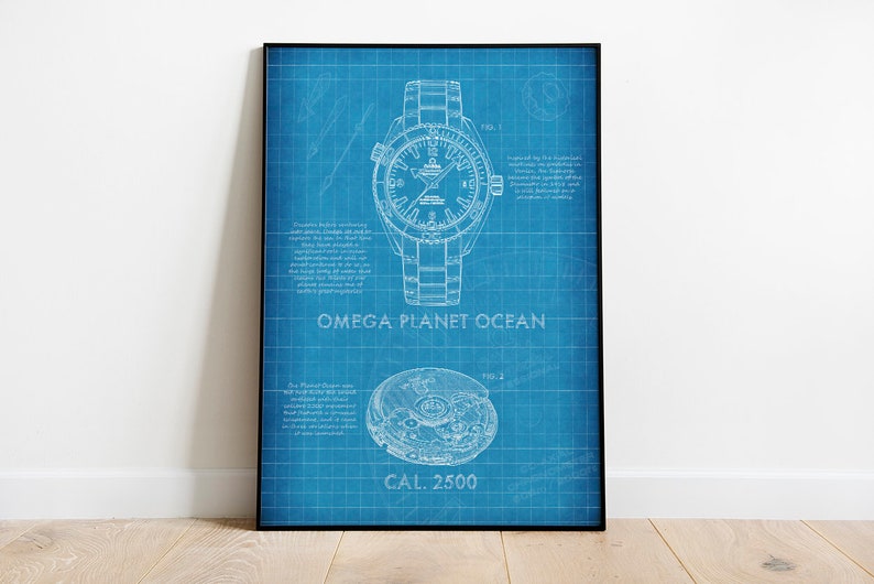 Omega Planet Ocean Blueprint Poster 50x70cm - Etsy