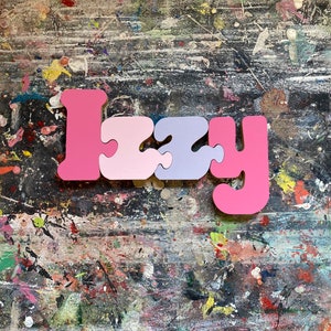 Name Jigsaw Personalised Childrens Puzzle Wooden Handmade Boys and ...