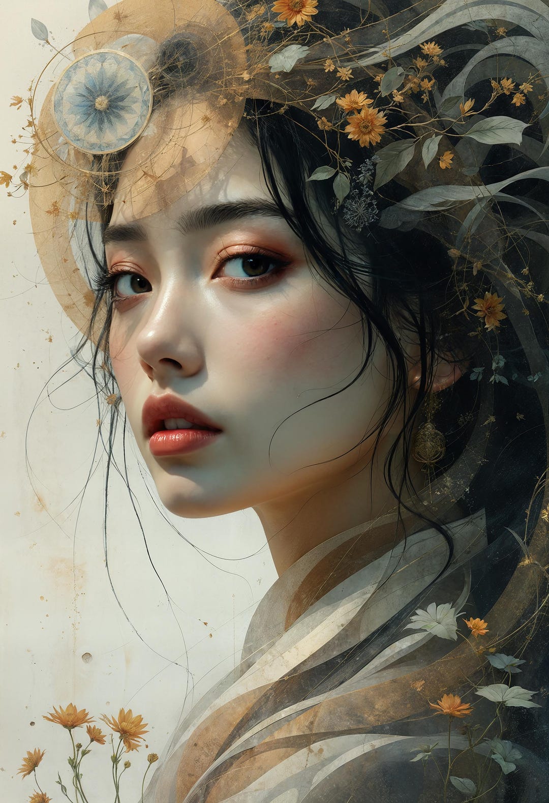 Ethereal Beauty - Art Print | Oriental Art | Hallway Dinning Room ...