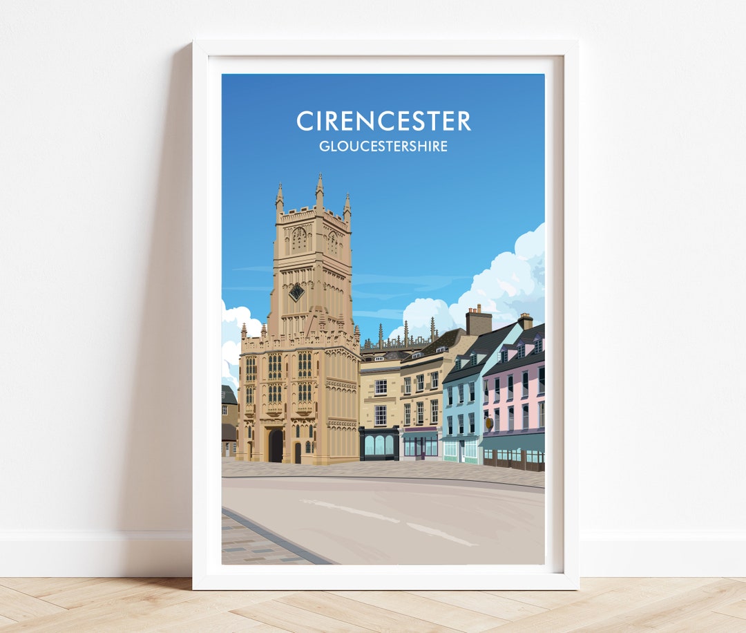 Cirencester Cathedral Art Print: Signed Cotswold Travel Poster - Etsy ...